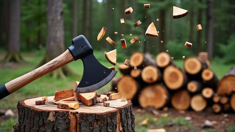 How to Split Wood Efficiently With an Axe - OffGridHub